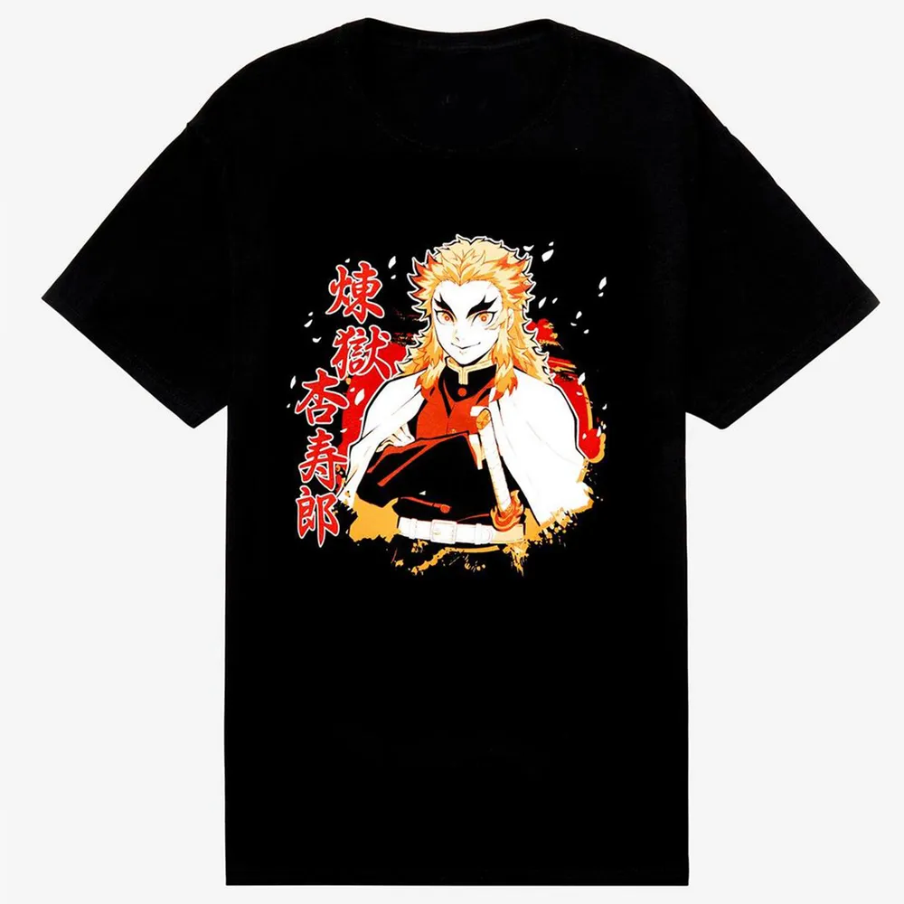 Demon Slayer Merch Kimetsu No Yaiba Kyojuro Rengoku T-Shirt