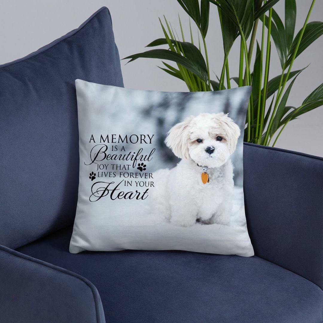 Personalized Custom A Memory Is A Beautiful Dog Pet Memorial Pillow PL24