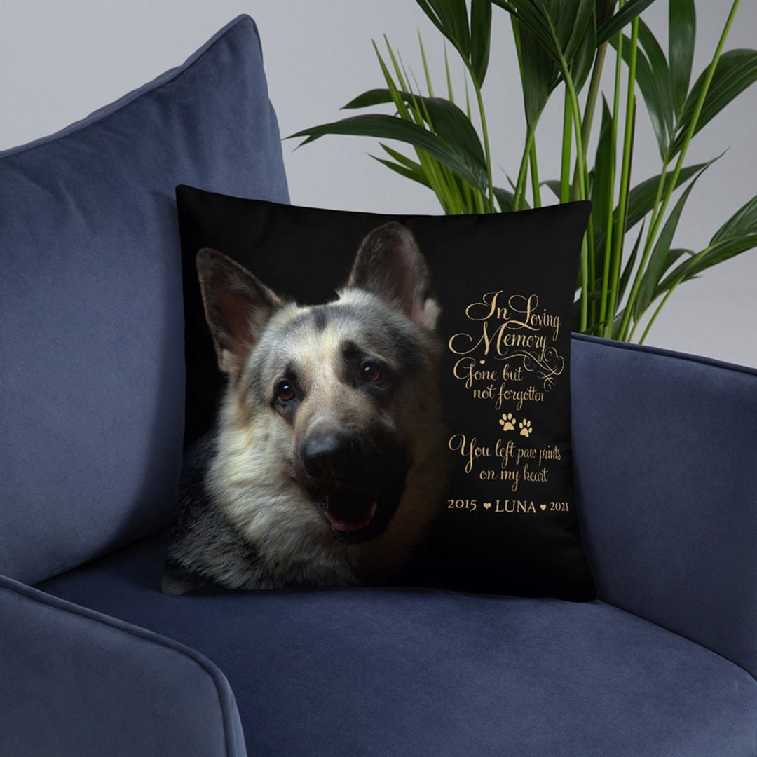 Personalized Custom In Loving Memory Dog Pet Memorial Pillow PL27