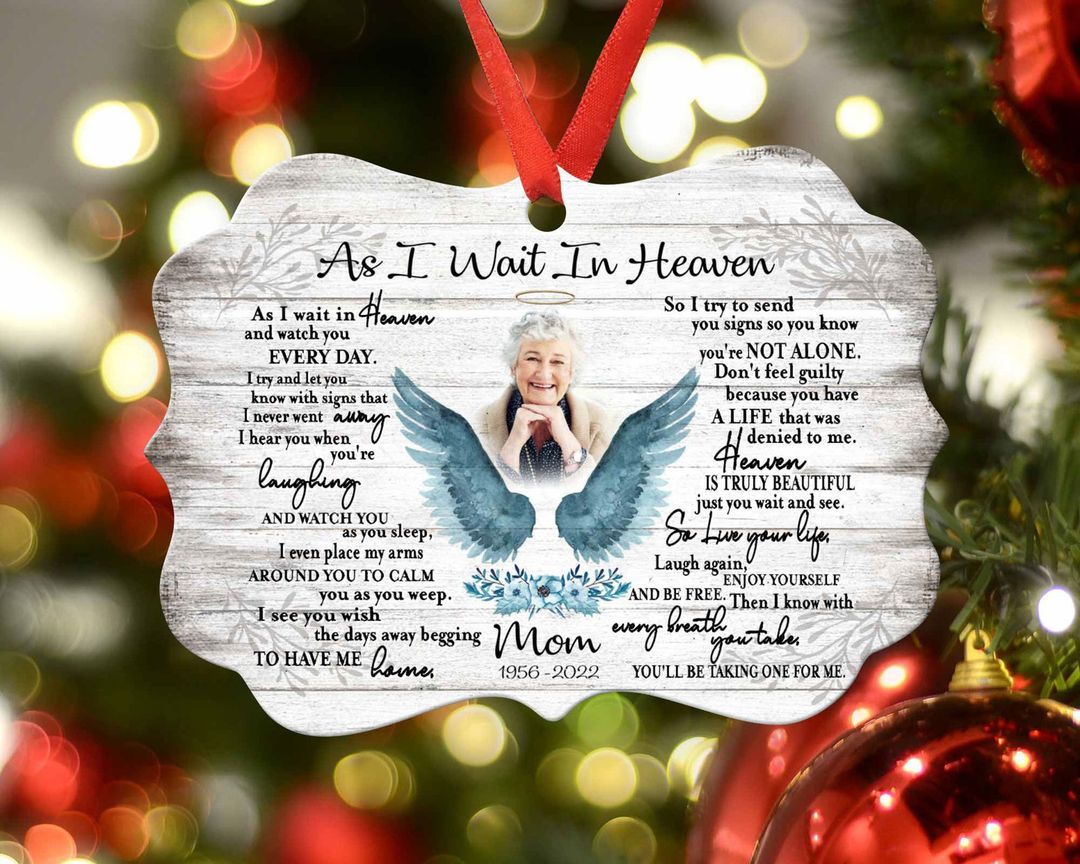 Personalized Photo Mom Memorial Cardinal Ornament ORN76