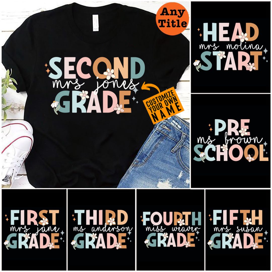 [PERSONALIZED] Teacher Squad Apparel Collection - Custom Name and Job ...