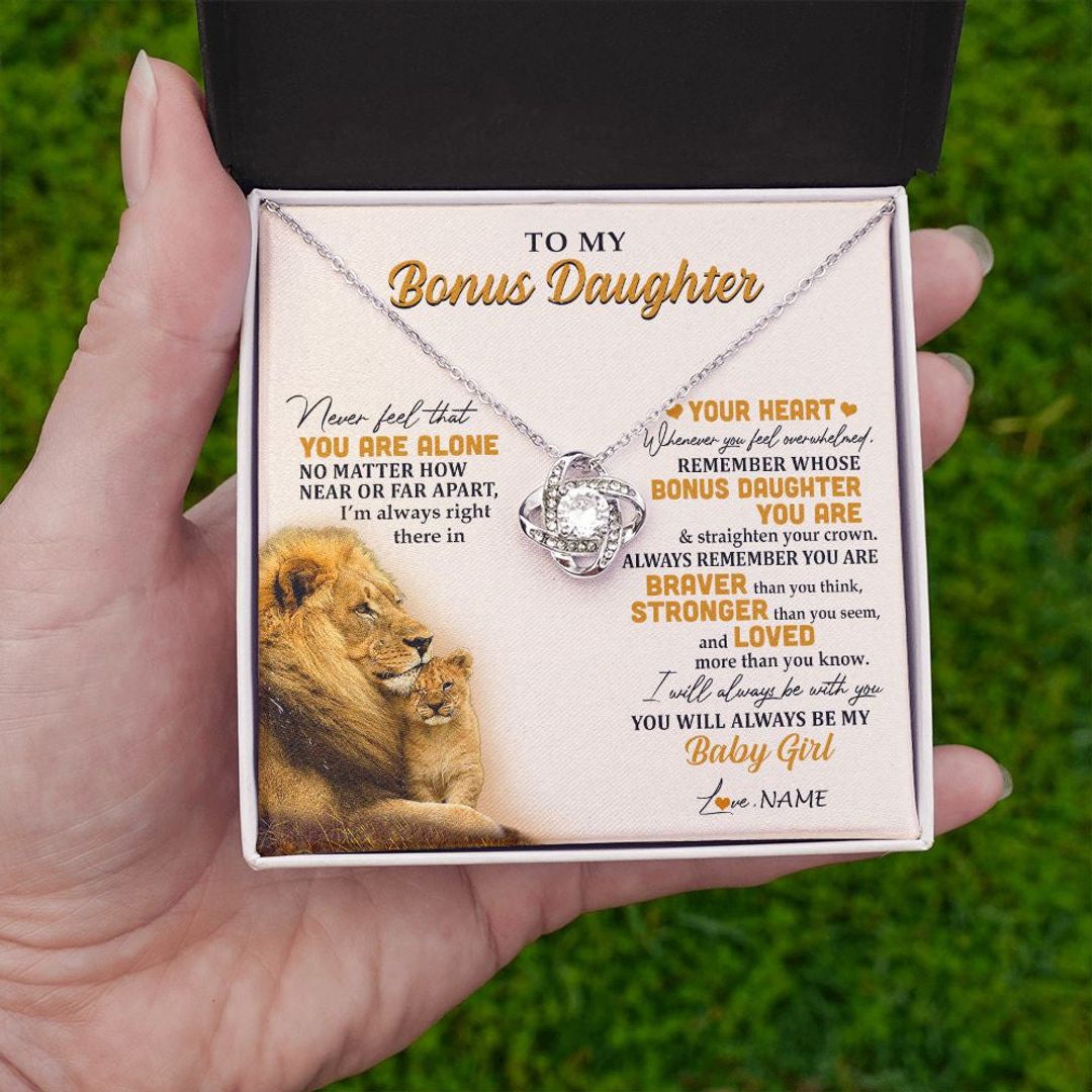 Personalized To My Bonus Daughter Necklace N1117