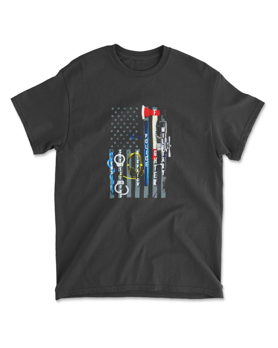 First Responders Hero Flag T-Shirt, Tank Top, EMT Nurse Fire Police ...