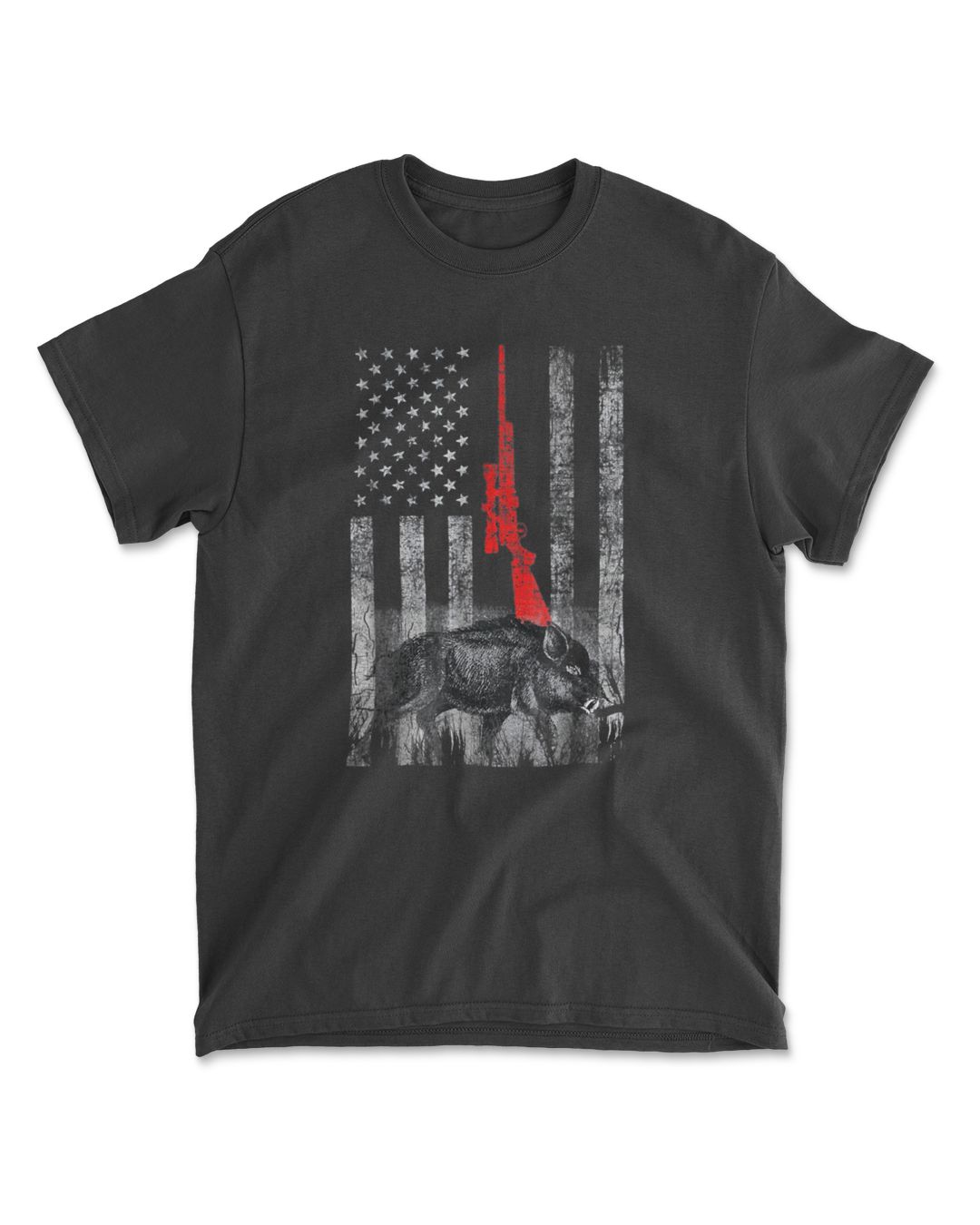 Boar Hunting Hog Hunting Deer American Flag