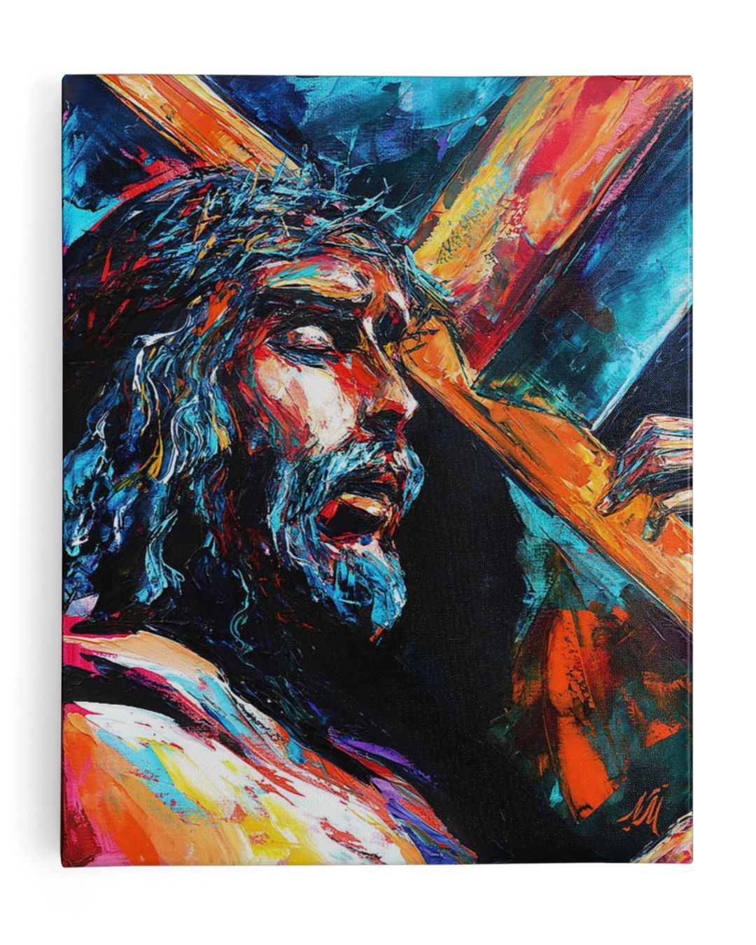 Jesus Christ Wall Art Ready To Hang Canvas (16x20 inch)