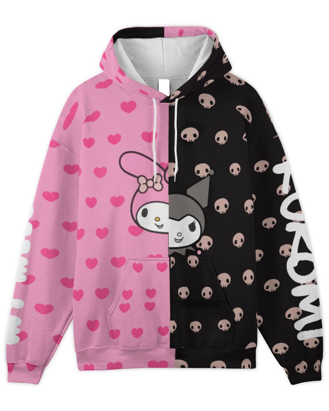 My Melody And Kuromi Split Hoodie Sanrio Chicabulls