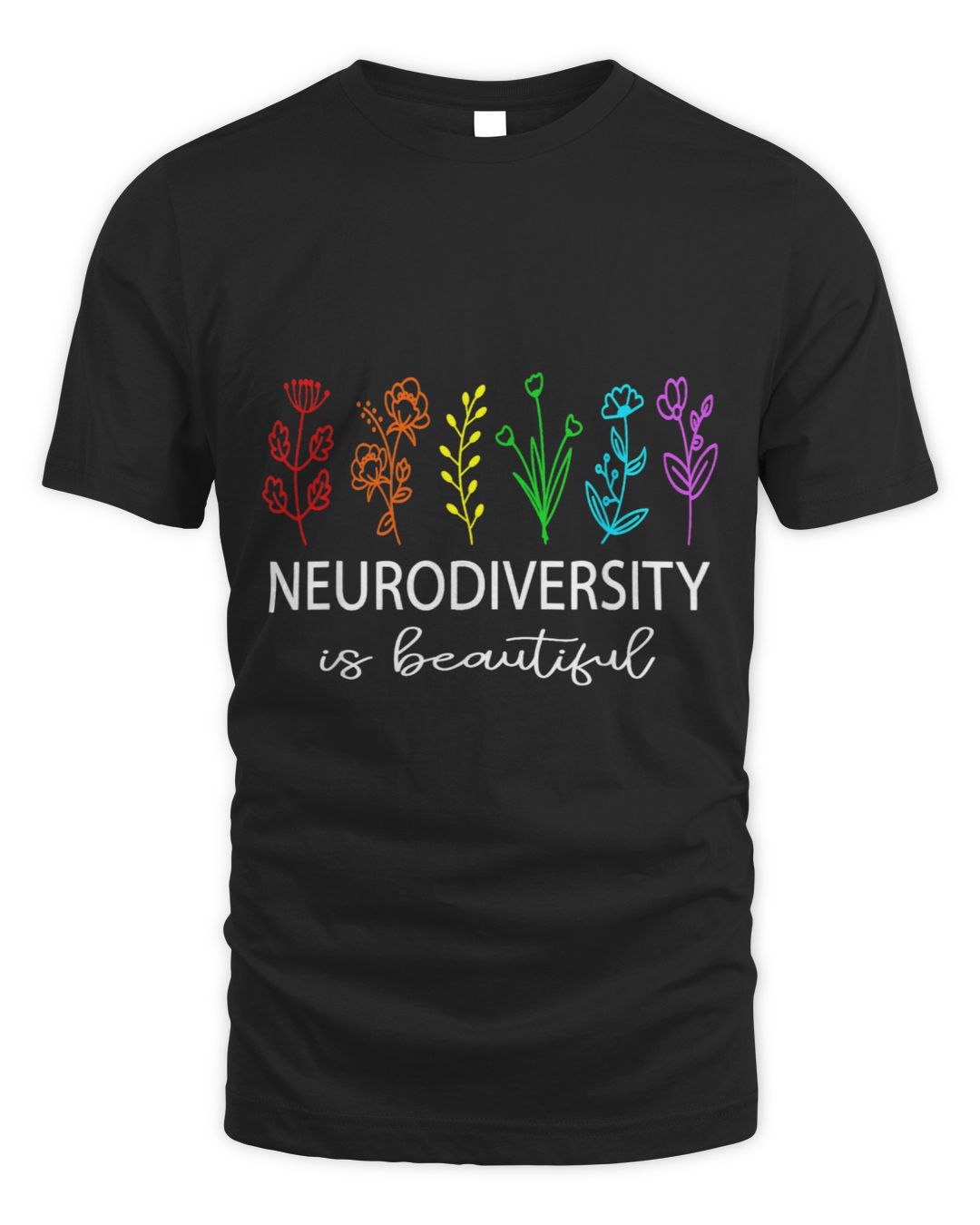 Neurodiversity Is Beautiful Retro Flower Autism Awareness
