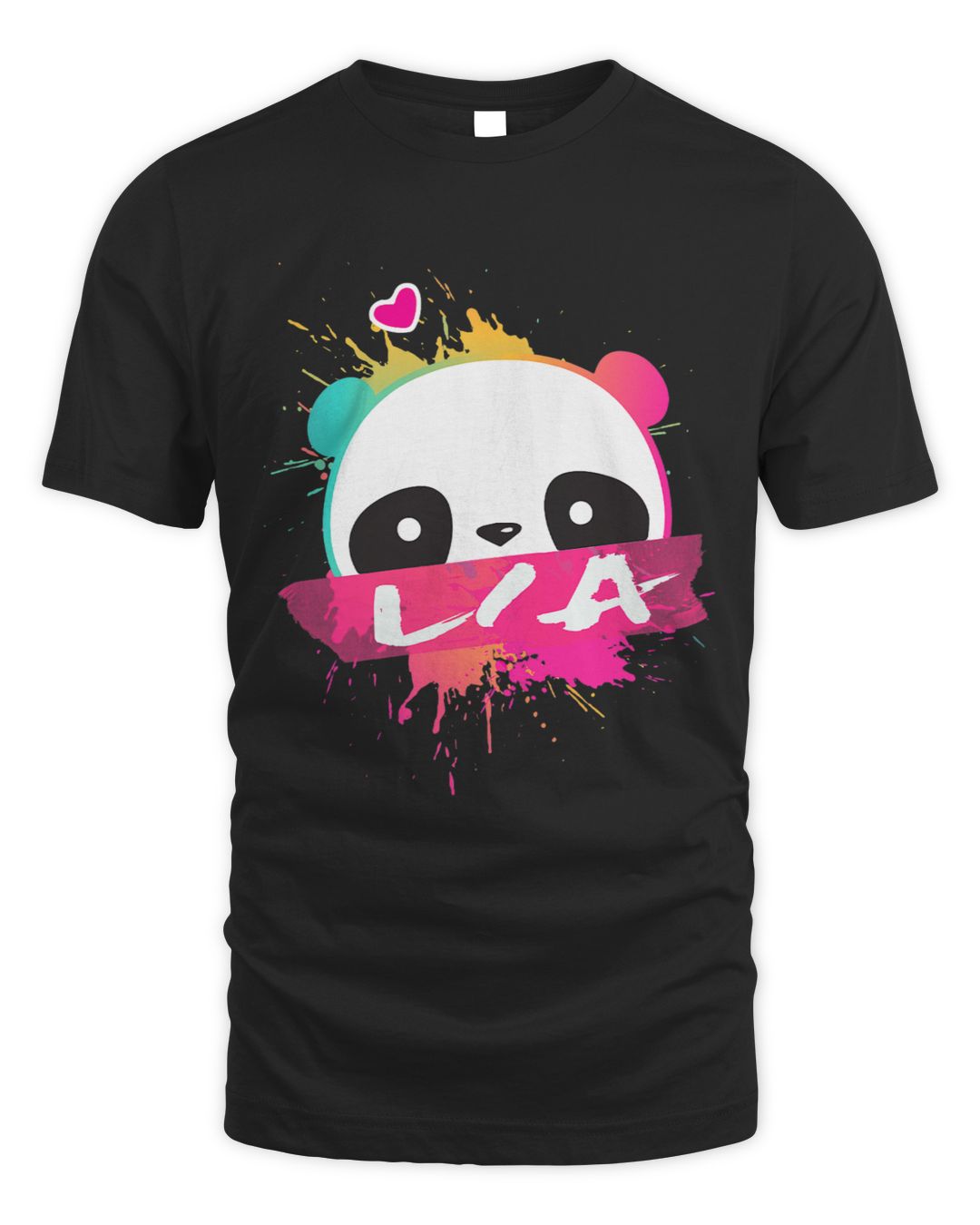 LIA Beautiful girl name with adorable Panda Unisex Standard T-Shirt