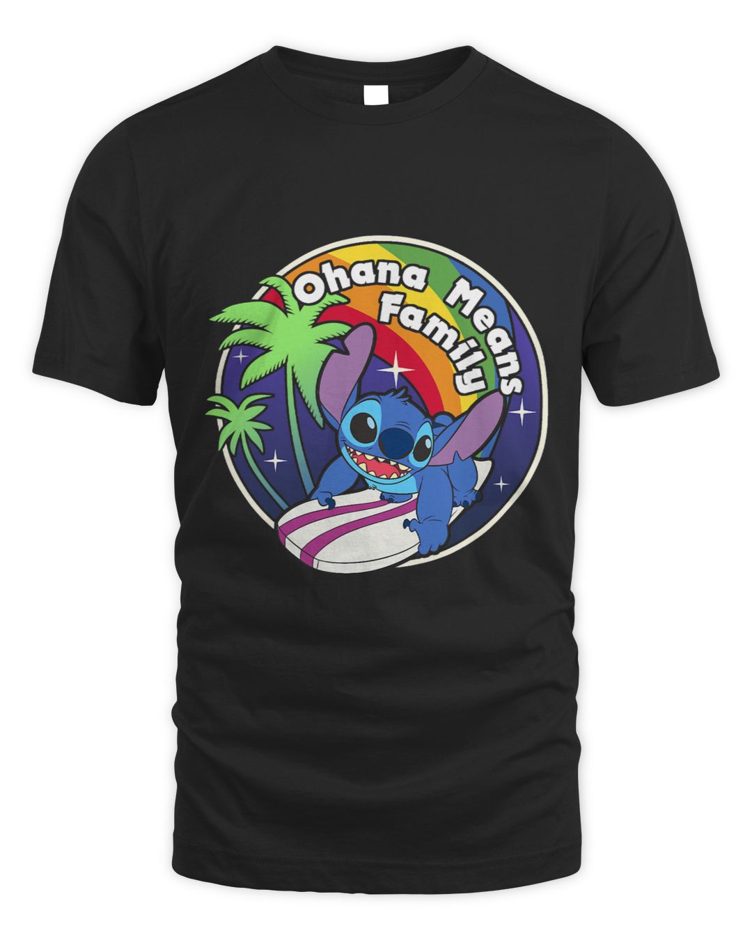 Surf Life Disney Lilo Stitch Rainbow Surf Stitch Ohana Means Family ...