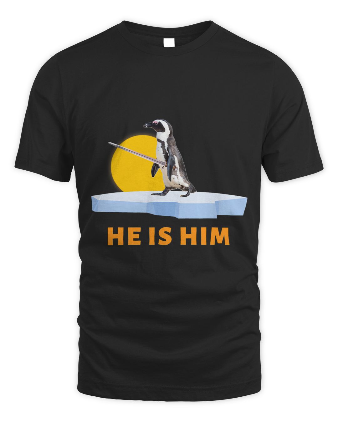 Penguin With Sword He Is Him Meme Unisex Standard T-Shirt