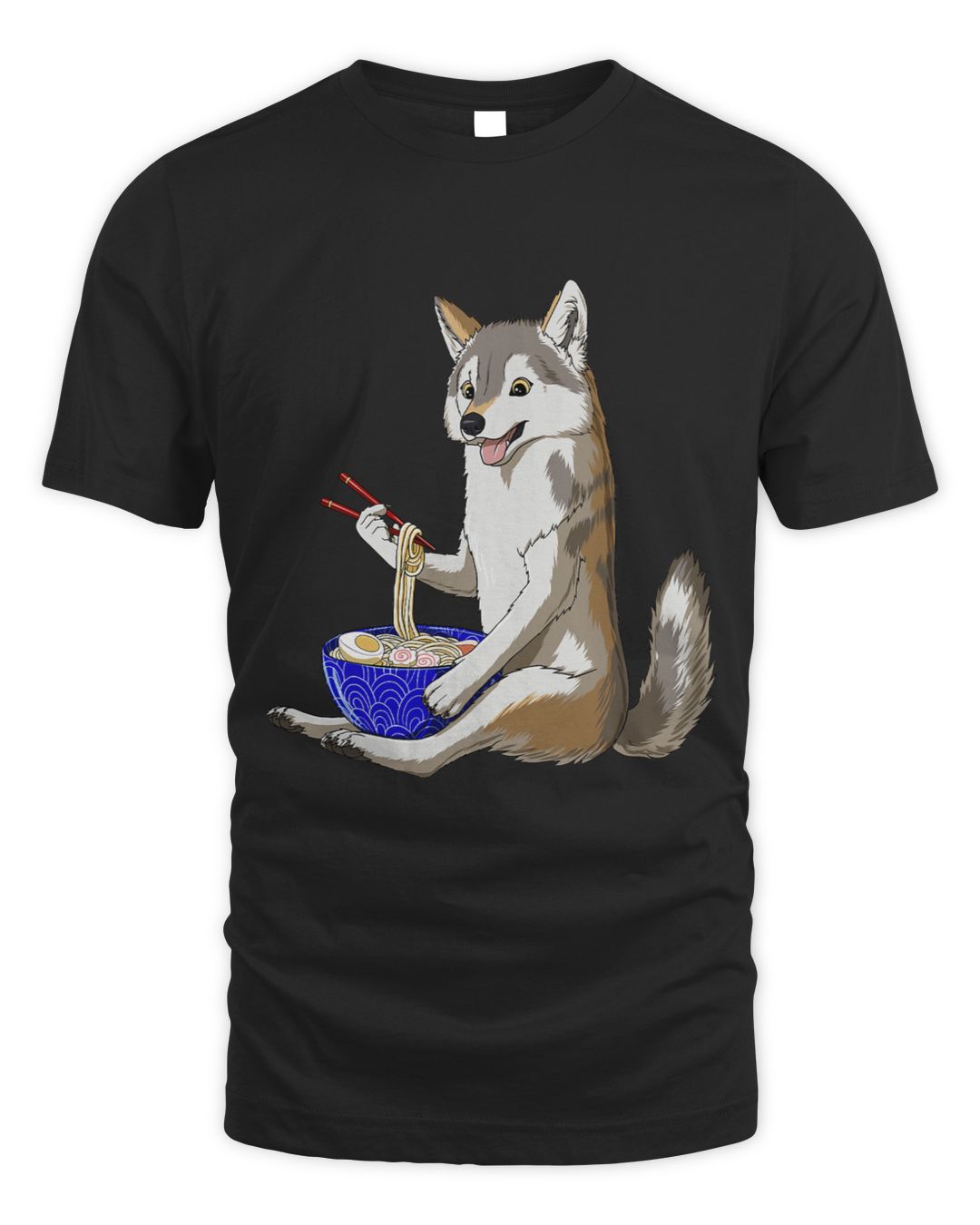 Funny Japanese Kawaii Ramen Noodles Wolf