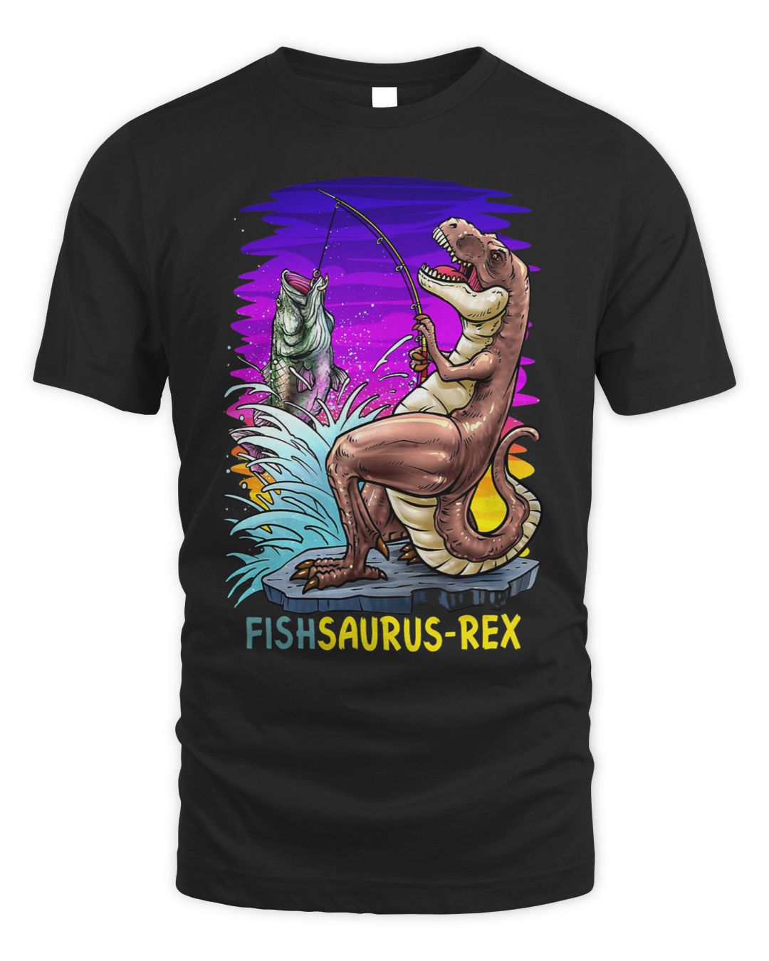 Dino Fishing Saurus T rex Dinosaur Boys Kids Family