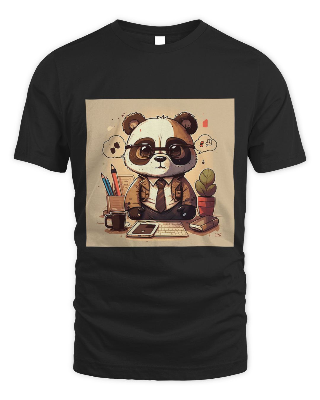 Pandas ai artFunny Panda with Specs Novelty for Panda Fans