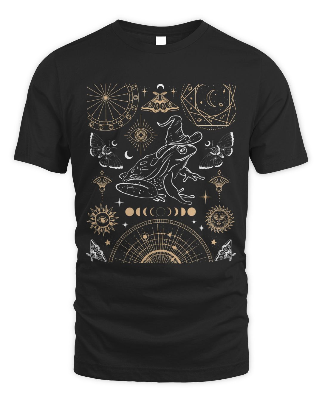 Frogs Cottagecore Wizard Hat Frog Moon Phase Tarot Aesthetic