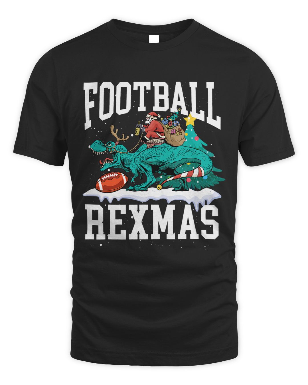 Football Rexmas Christmas Eve Tyrannosaurus rex Dinosaur 3 Unisex ...