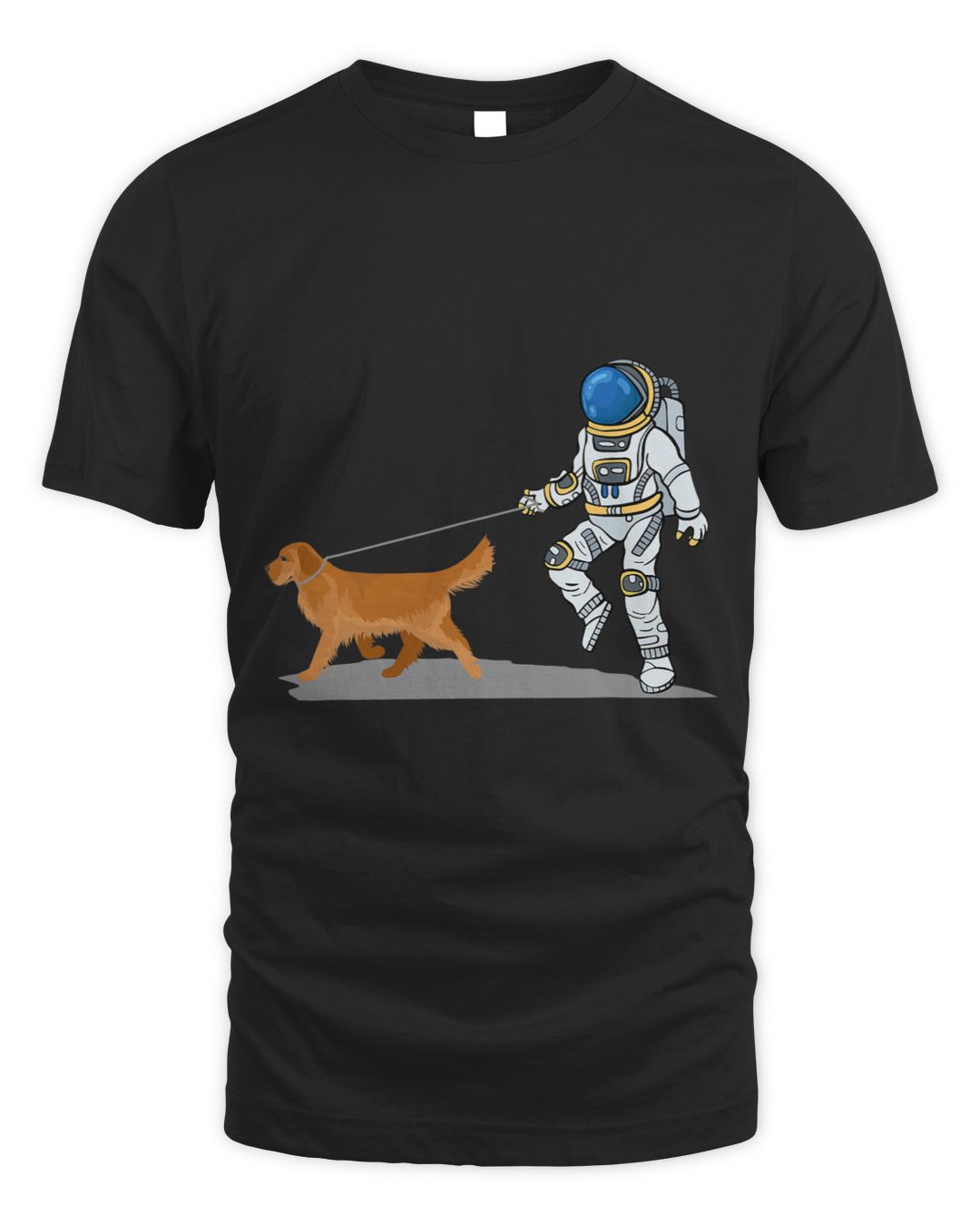Dog And Astronaut Moonwalk Moon Walk Outer Space Dog Unisex Standard T ...