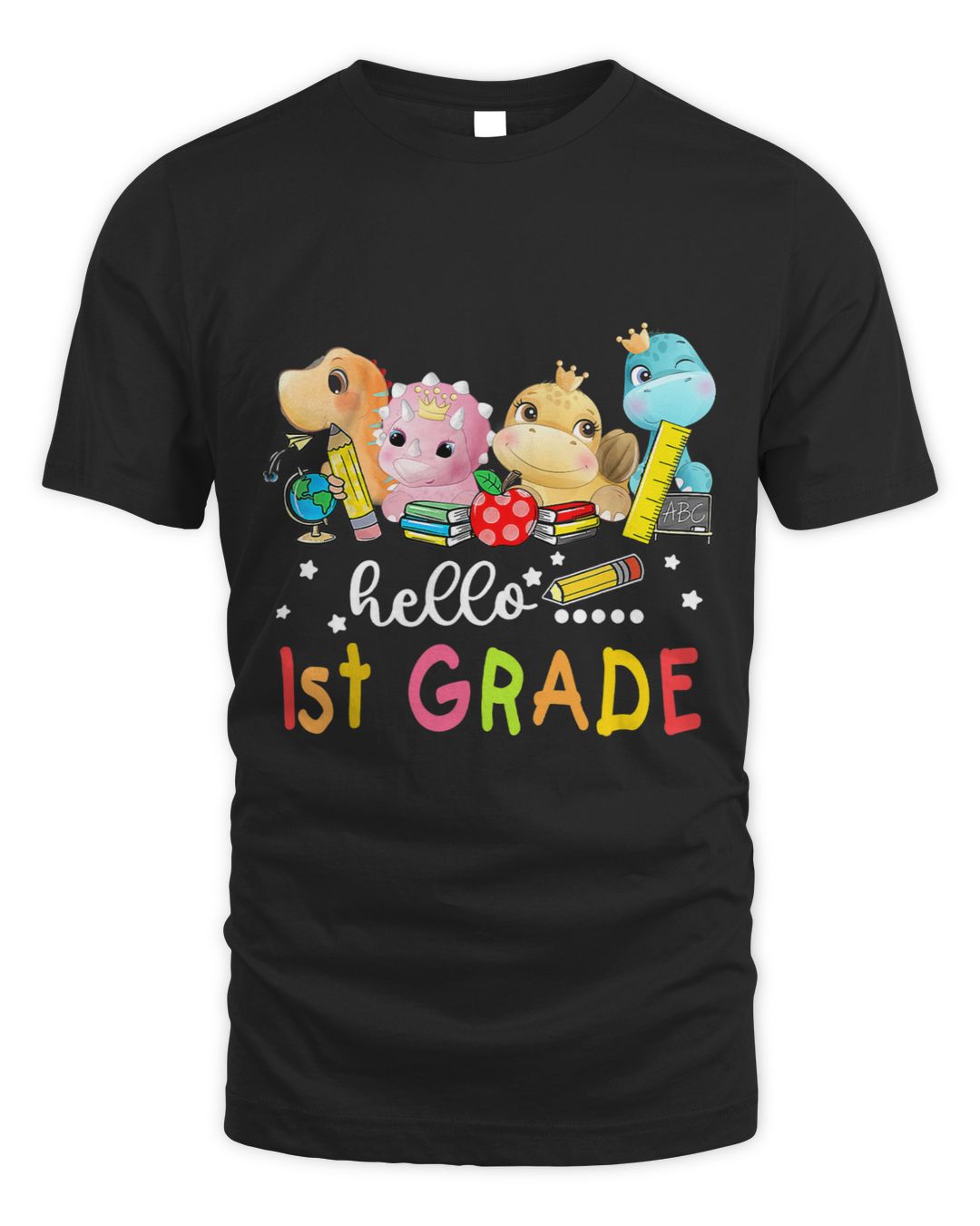 Dinosaur Dino Kids Hello 1st Grade Crew Dinosaur First Day Teacher