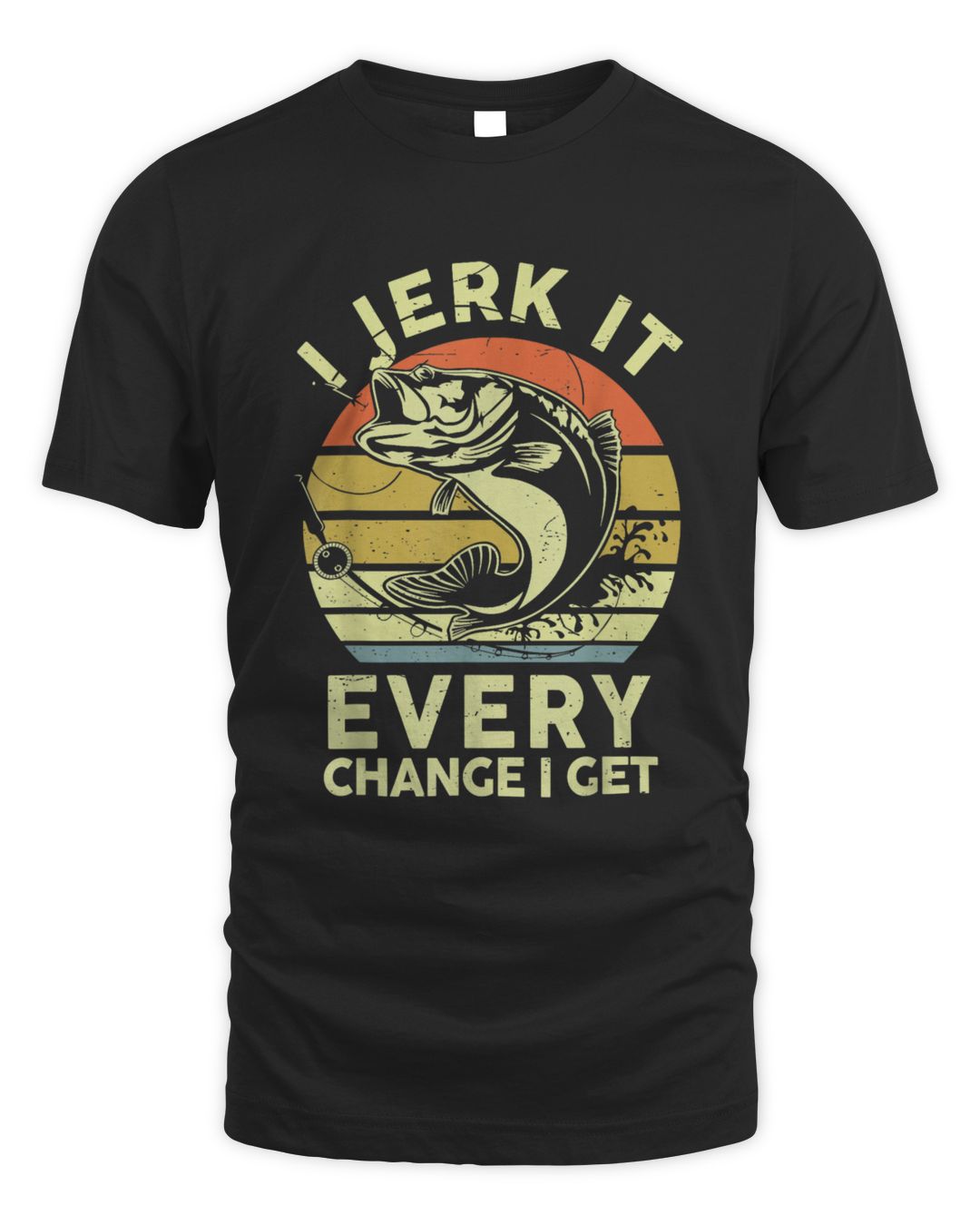 Funny Bass Fish Dad Jokes Jerk It Every Chance Fishing | vntray