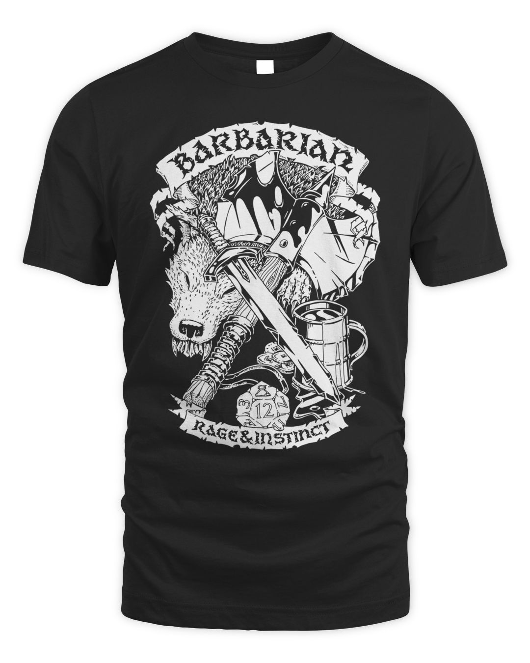 Barbarian Rage & Instinct Dungeons and Dragons, DnD, RPG Gift, Dungeon ...