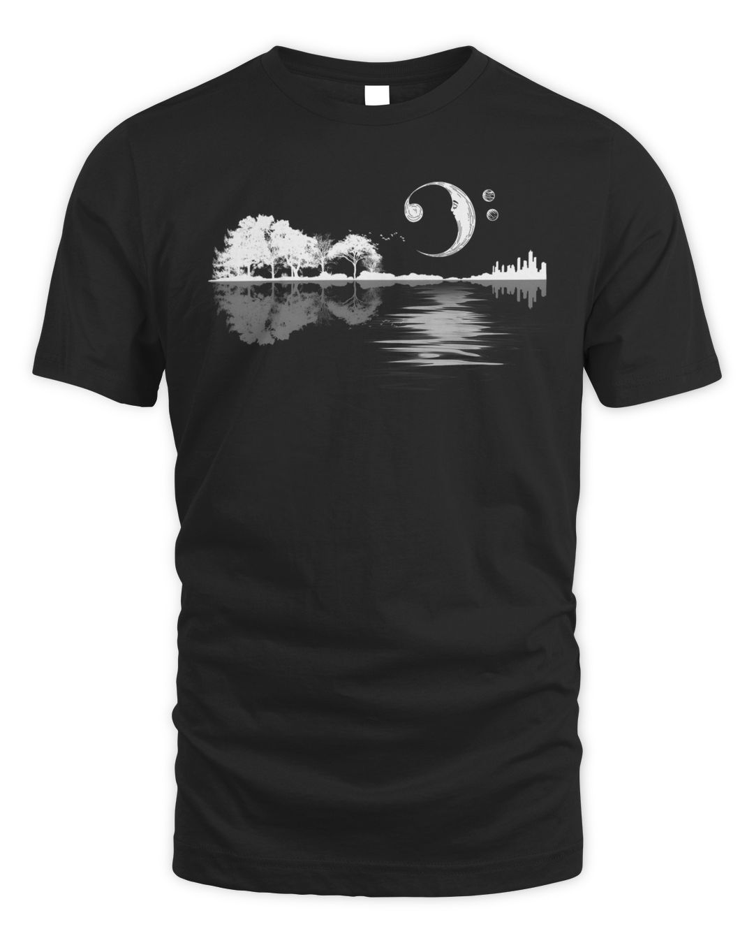 Bass Clef Moon Shadow Nature Guitar