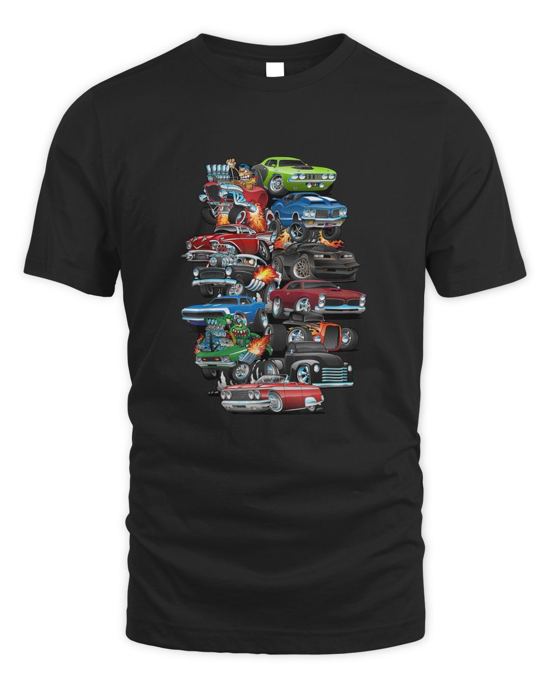 Car Madness! Muscle Cars, Classic Cars and Hot Rods Cartoon T-Shirt ...