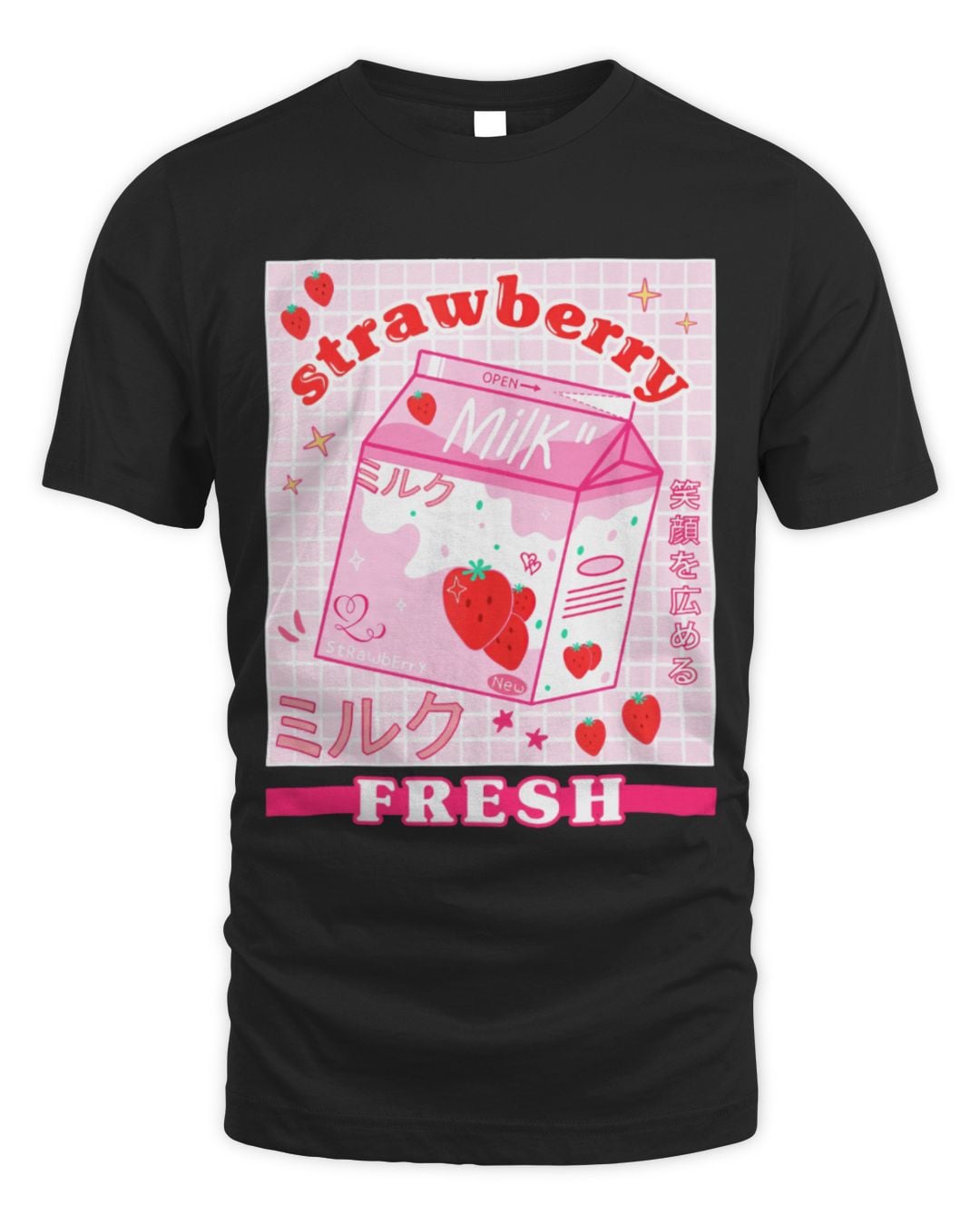 JPNMER02038 - Retro 90s Kawaii Strawberry Milkshake | BeeCat.Co