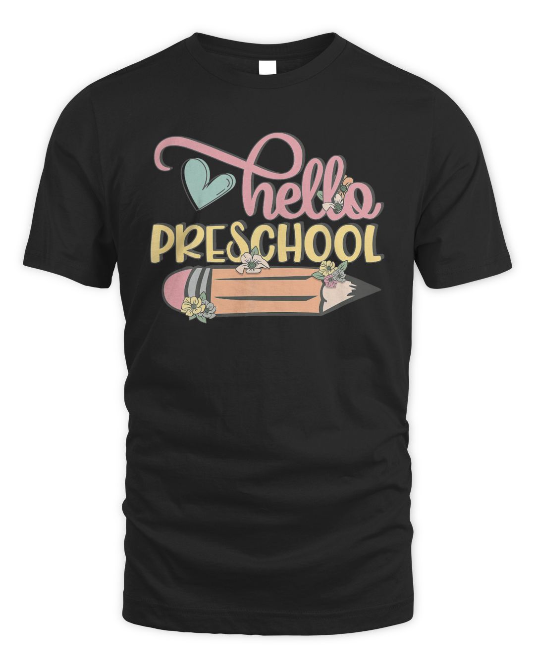 Retro Vintage Groovy Hello Preschool Teacher Back To School T Shirt 