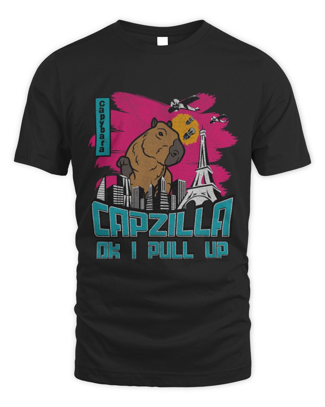 Capybara Mammal Ok I Pull Up Meme Giant Capybara Capzilla Funny Retro ...