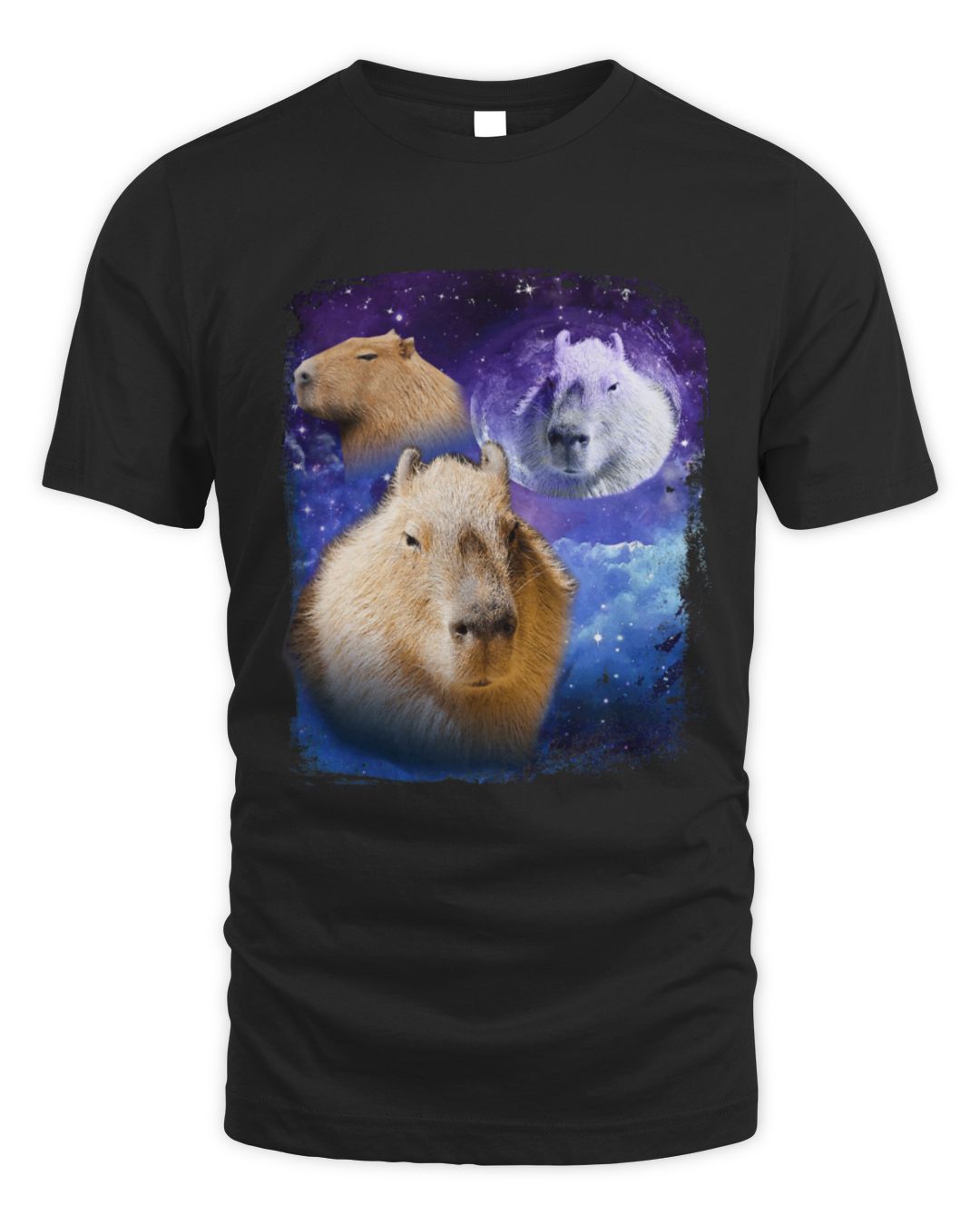 Capybara Pet Meme moon Funny Capybaras Vintage howling meme