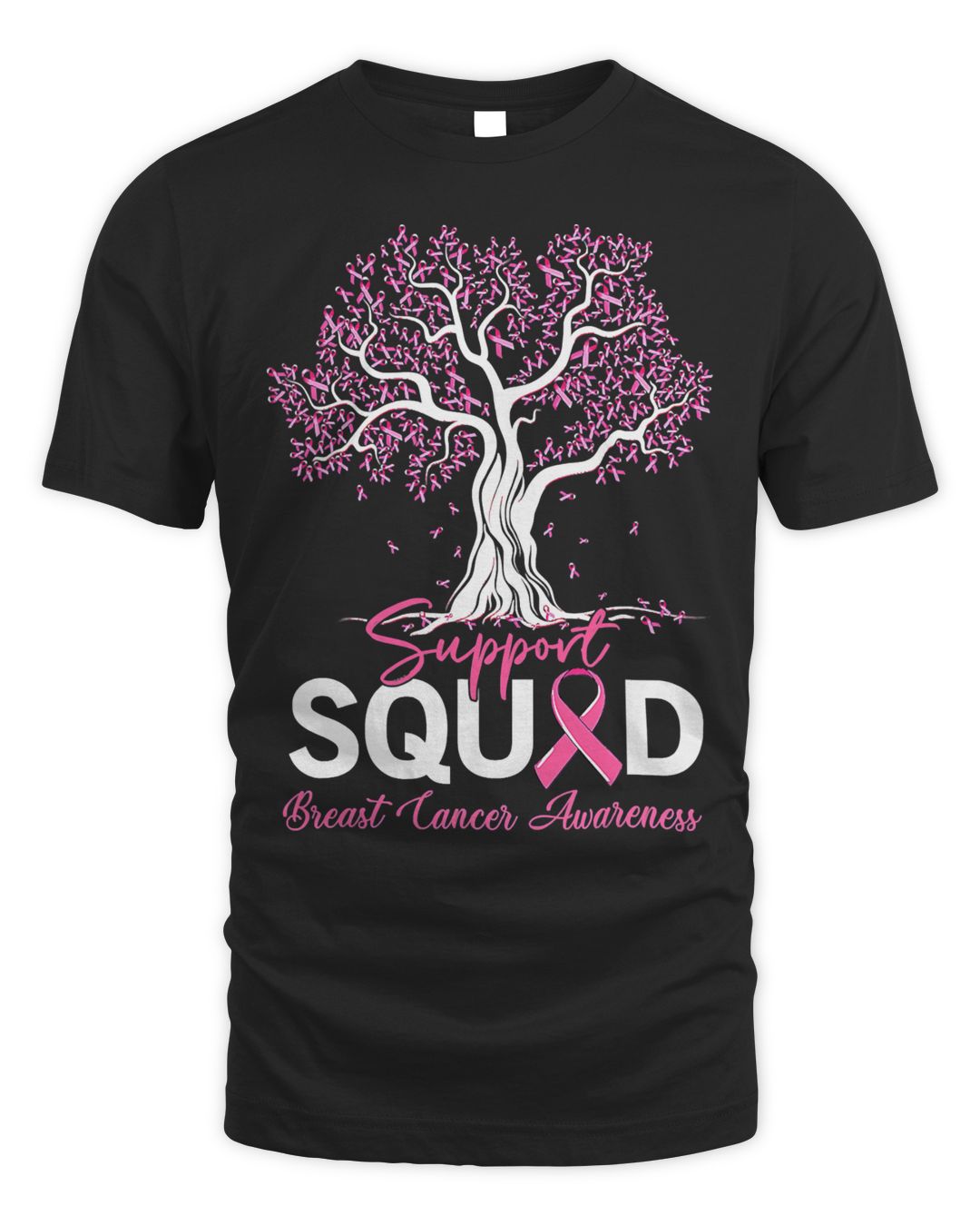 Breast Cancer Support Squad Fall Tree Pink Ribbon Breast Cancer ...