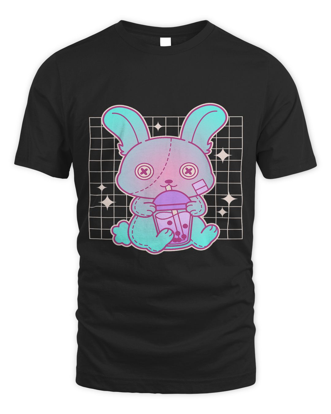Pastel Goth Bunny Drinking Boba Tea Bubble Tea Voodoo | SECARZO