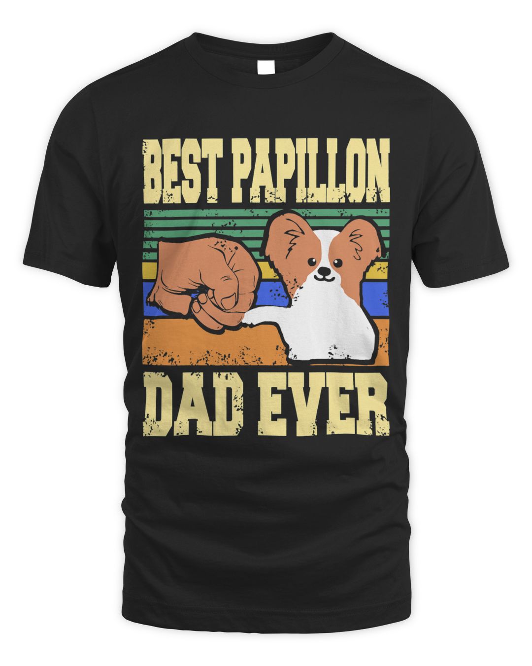 Mens Best Papillon Dad ever Toy Spaniel