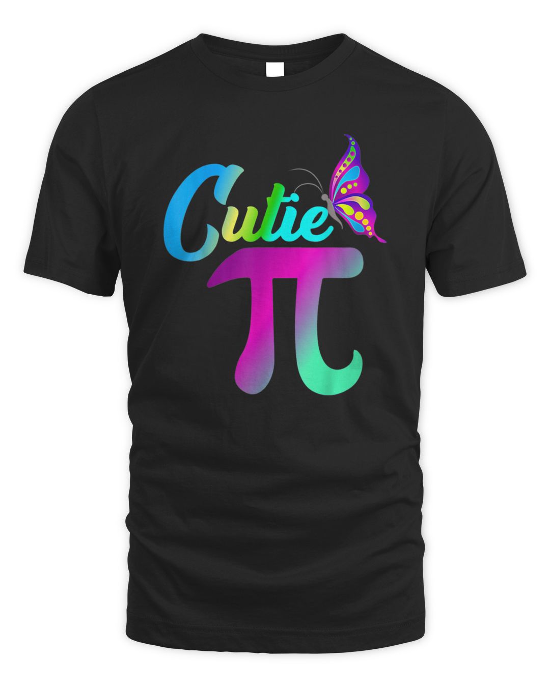 Pi Day Funny Cute Cutie Pi Pretty Math Butterfly Girls Pi T-Shirt ...