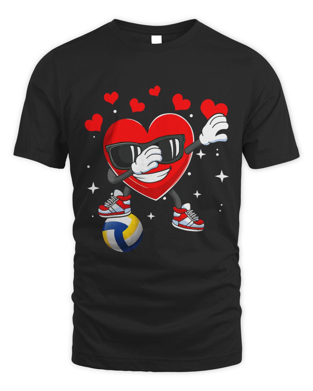 Heart Dab Dance With Volleyball Ball Valentines Day Boys Men