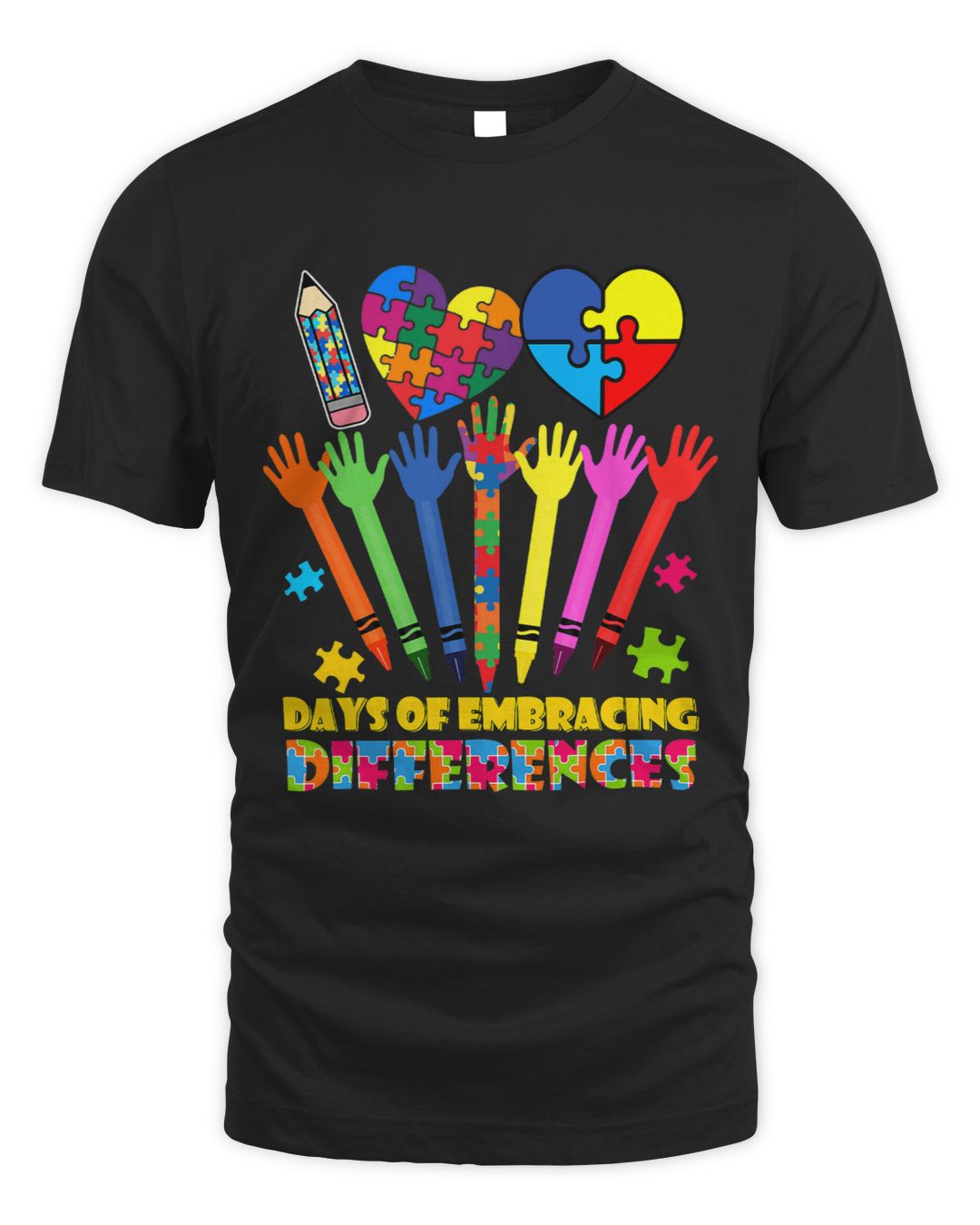 100 Days Of Embracing Differences Sped Teacher Autism Kids Unisex ...