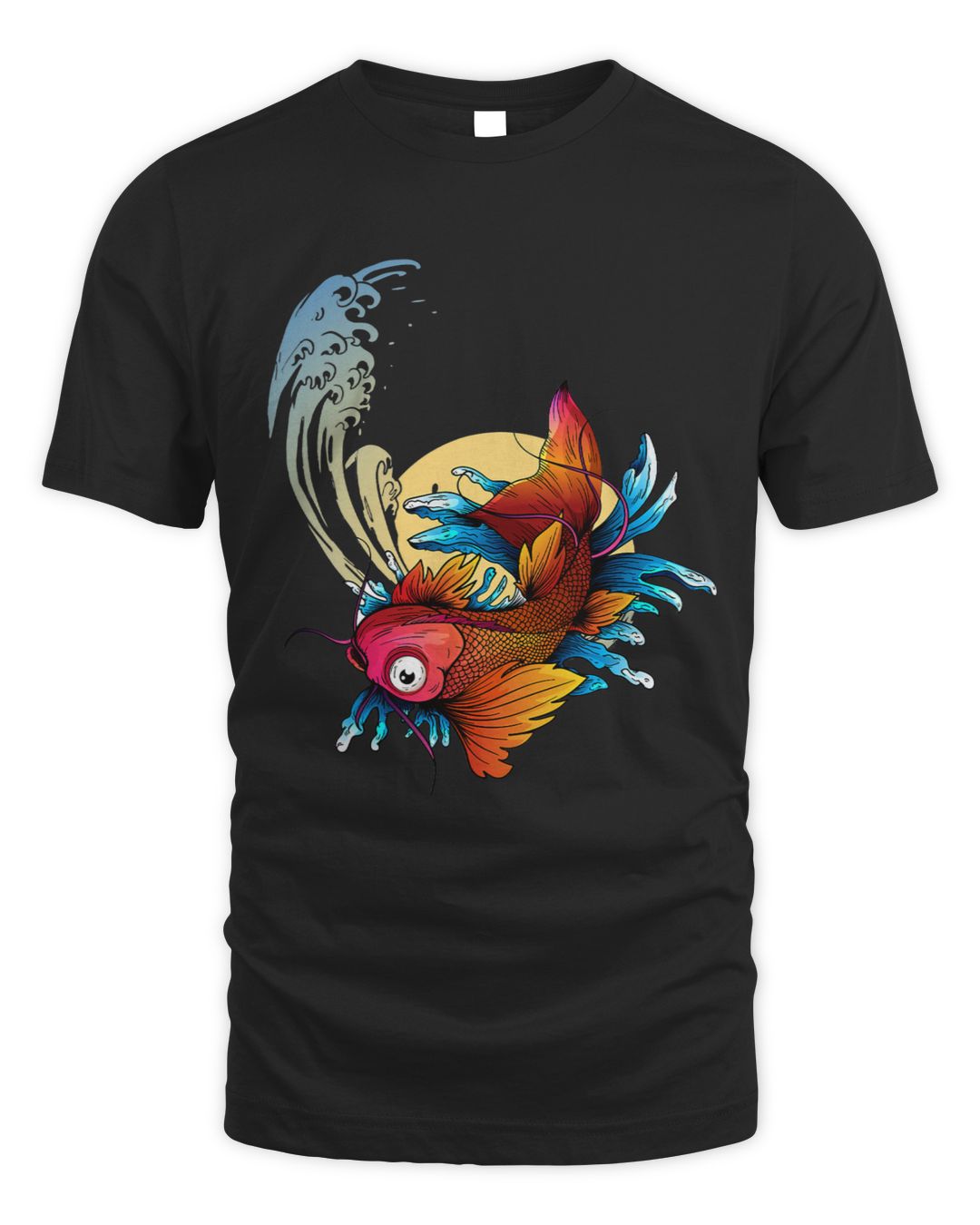 Japanese Koi Carp Sakura Waves Japan Moon Japanese Fish | Limesen