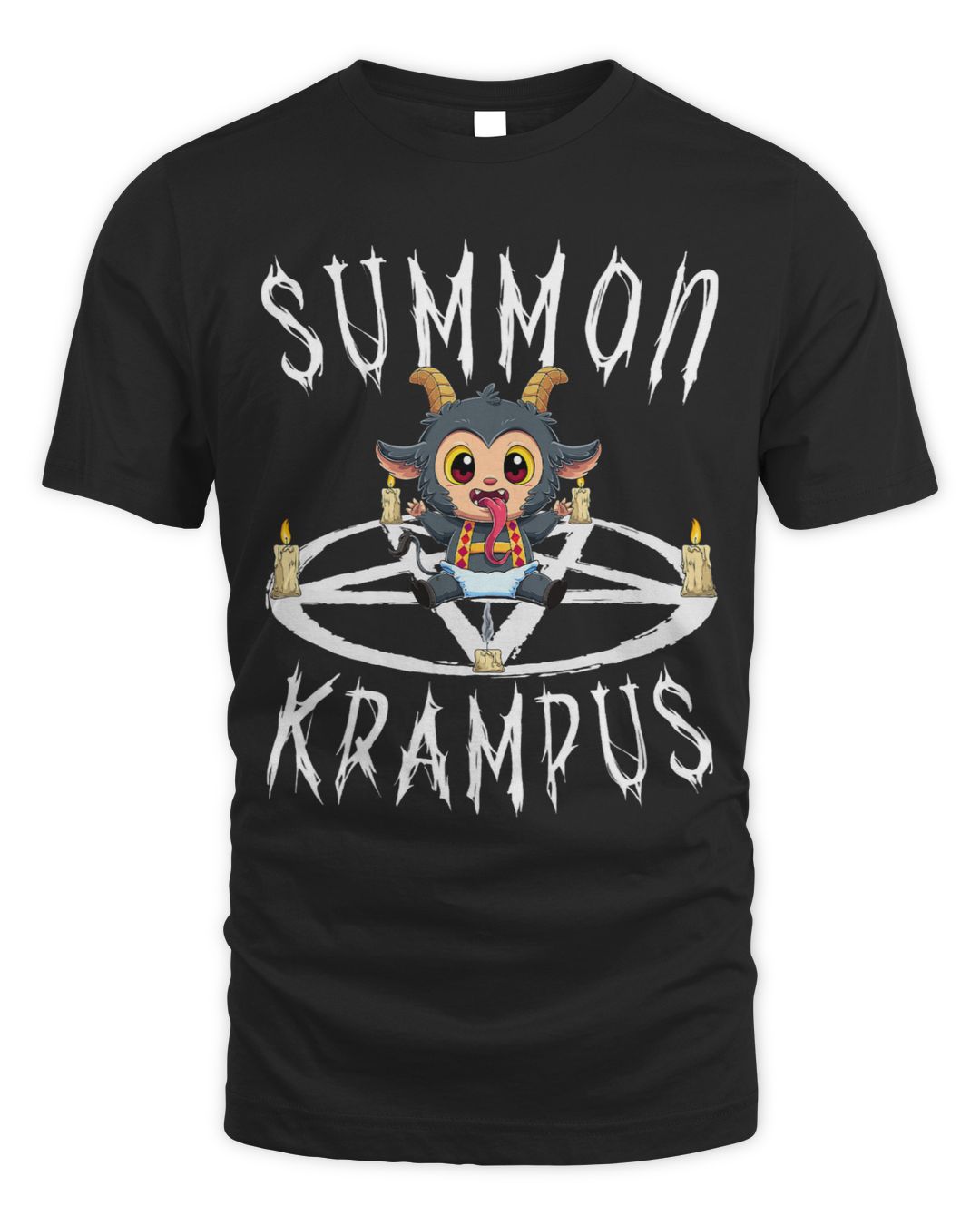 Summon Krampus Pentagram Goth Satanic Christmas Gothic Xmas Unisex ...
