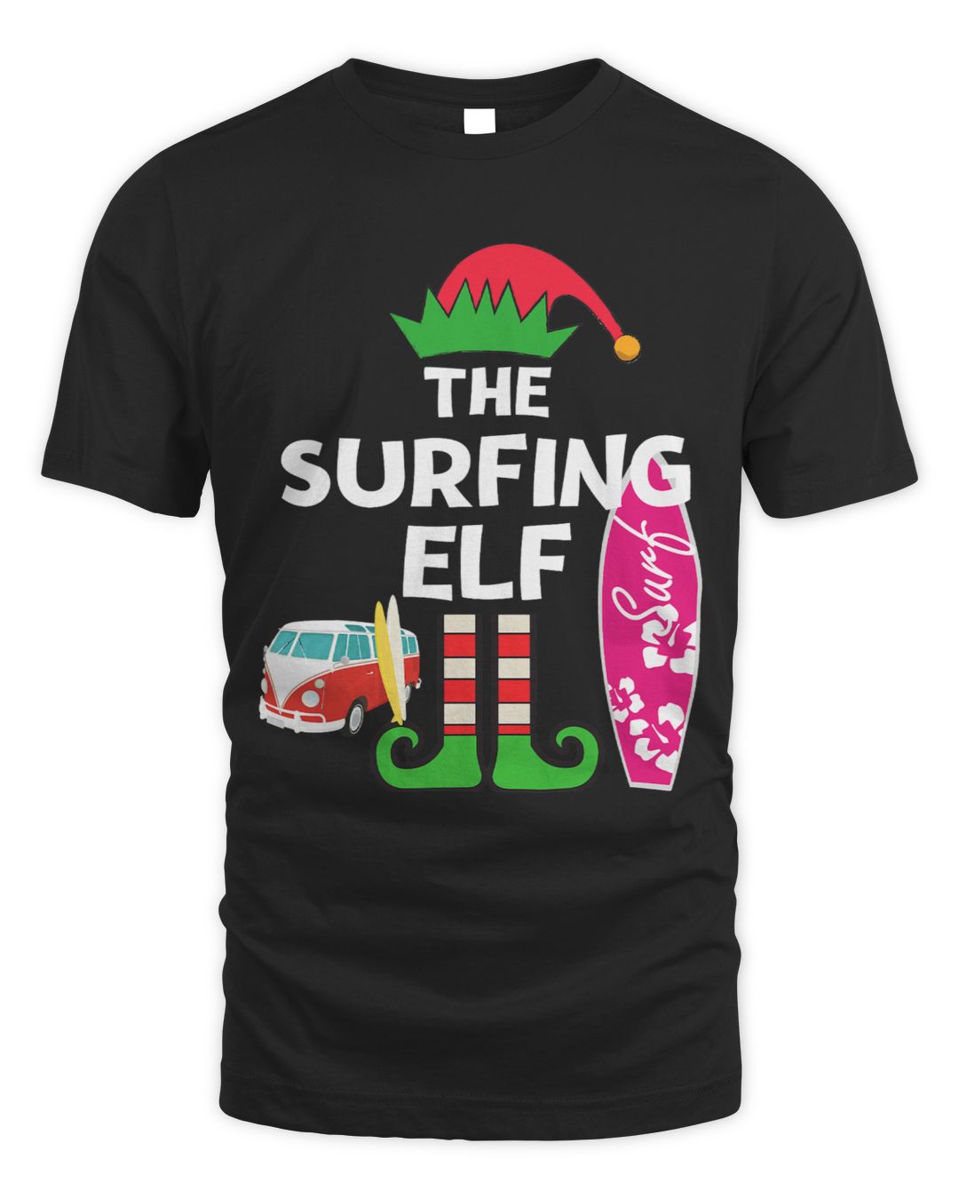 Christmas In July Surfing Elf Summer Beach Vacation Party