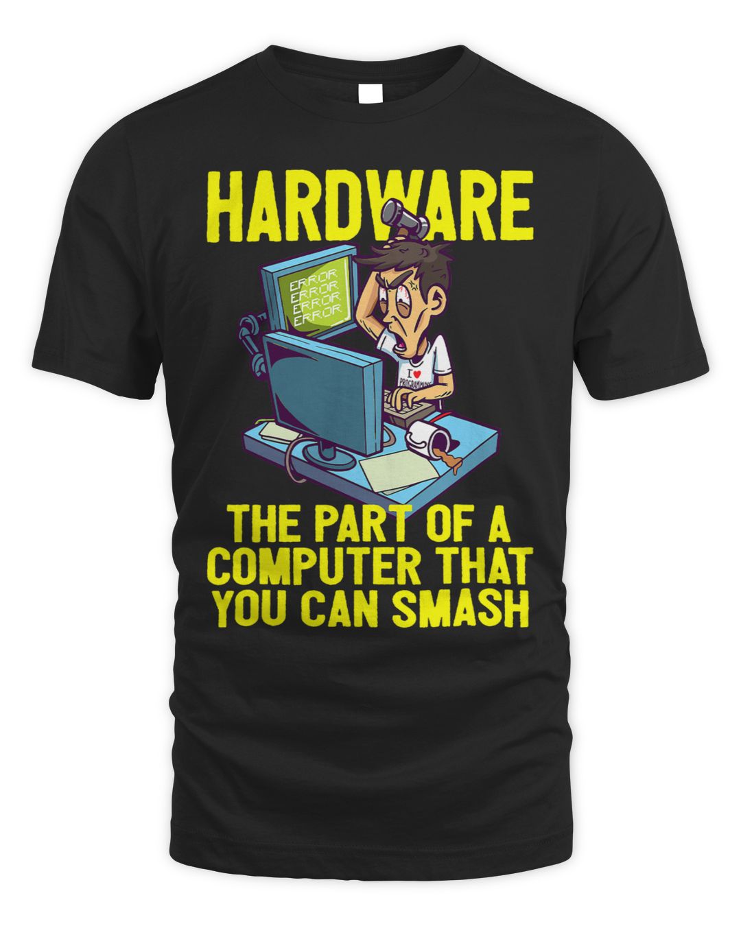 Grumpy Programmer Smash Hardware Computer Nerd Coder Coding | SenPrints