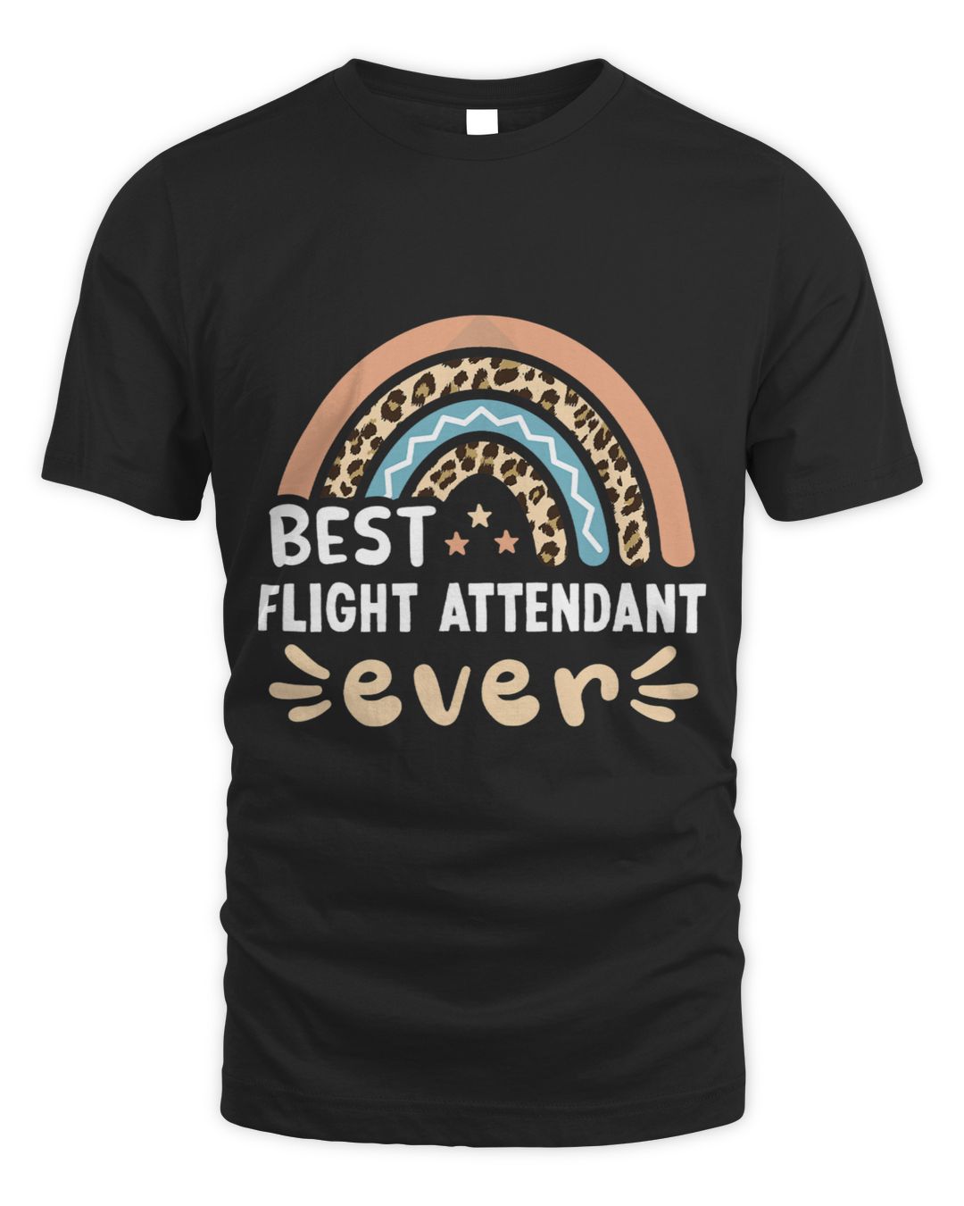 Best Flight Attendant Leopard Rainbow Cabin Crew Airplane