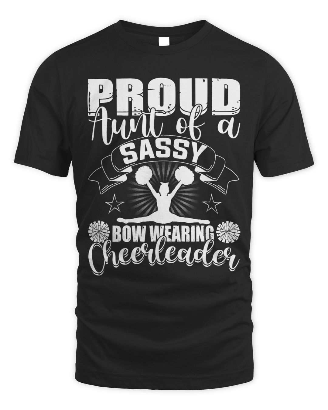 Proud Aunt Of A Sassy Bow Wearing Cheerleader Cheerleading | SenPrints