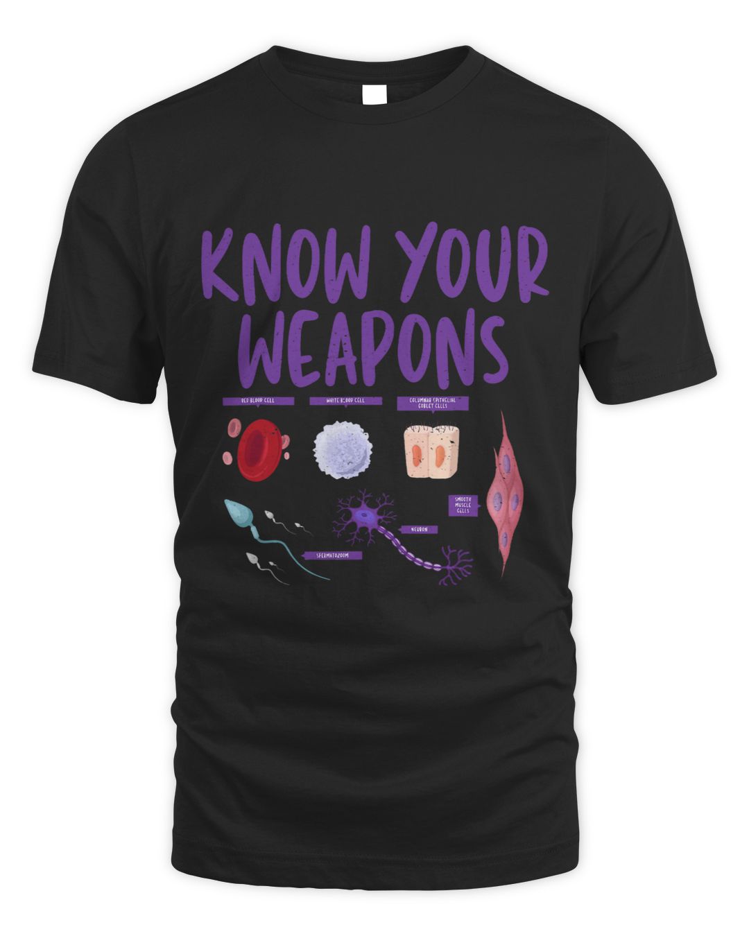 Know Your Weapons Microbiology Microbiologist Graphic Unisex Standard T ...