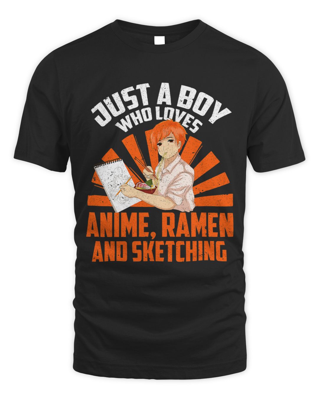 Japanese Ramen Lover Boys Sketching Doodling Kawaii Anime