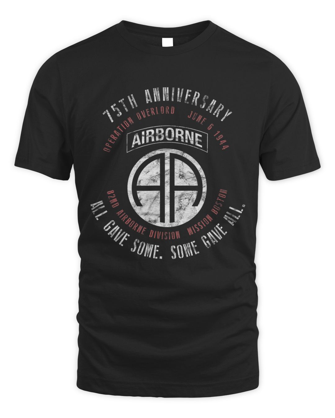 D-Day 75th Anniversary 82nd Airborne WWII Vintage Tee Men's Standard T ...