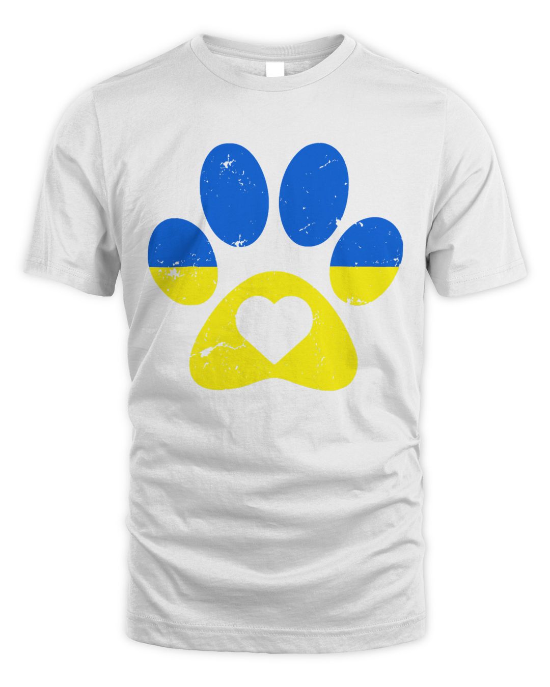 Ukrainian Flag Ukraine Paw Dog Patriot Save Ukraine T-Shirt