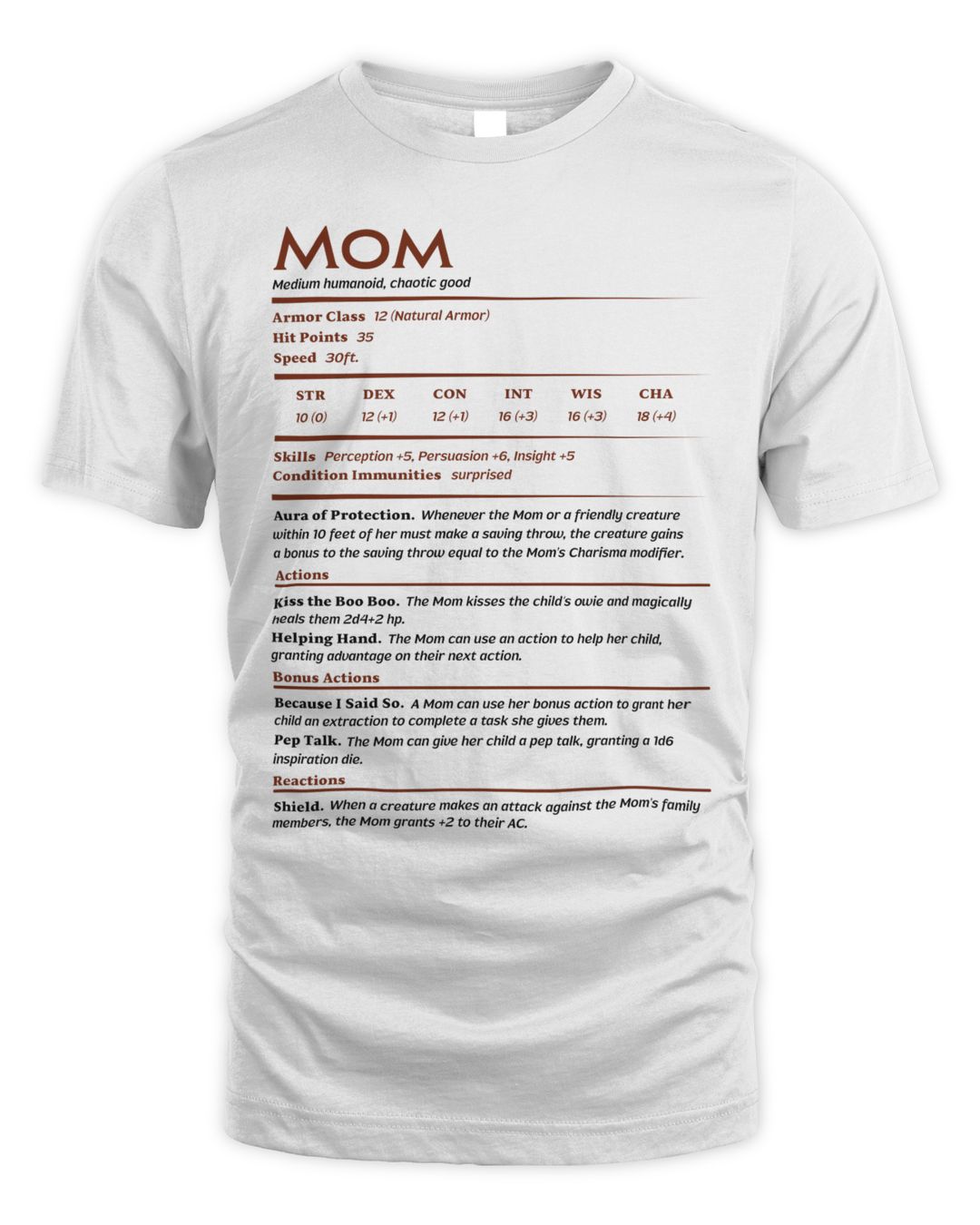Mom character, Dungeons and Dragons, DnD, RPG Gift, Dungeon Master Shirt