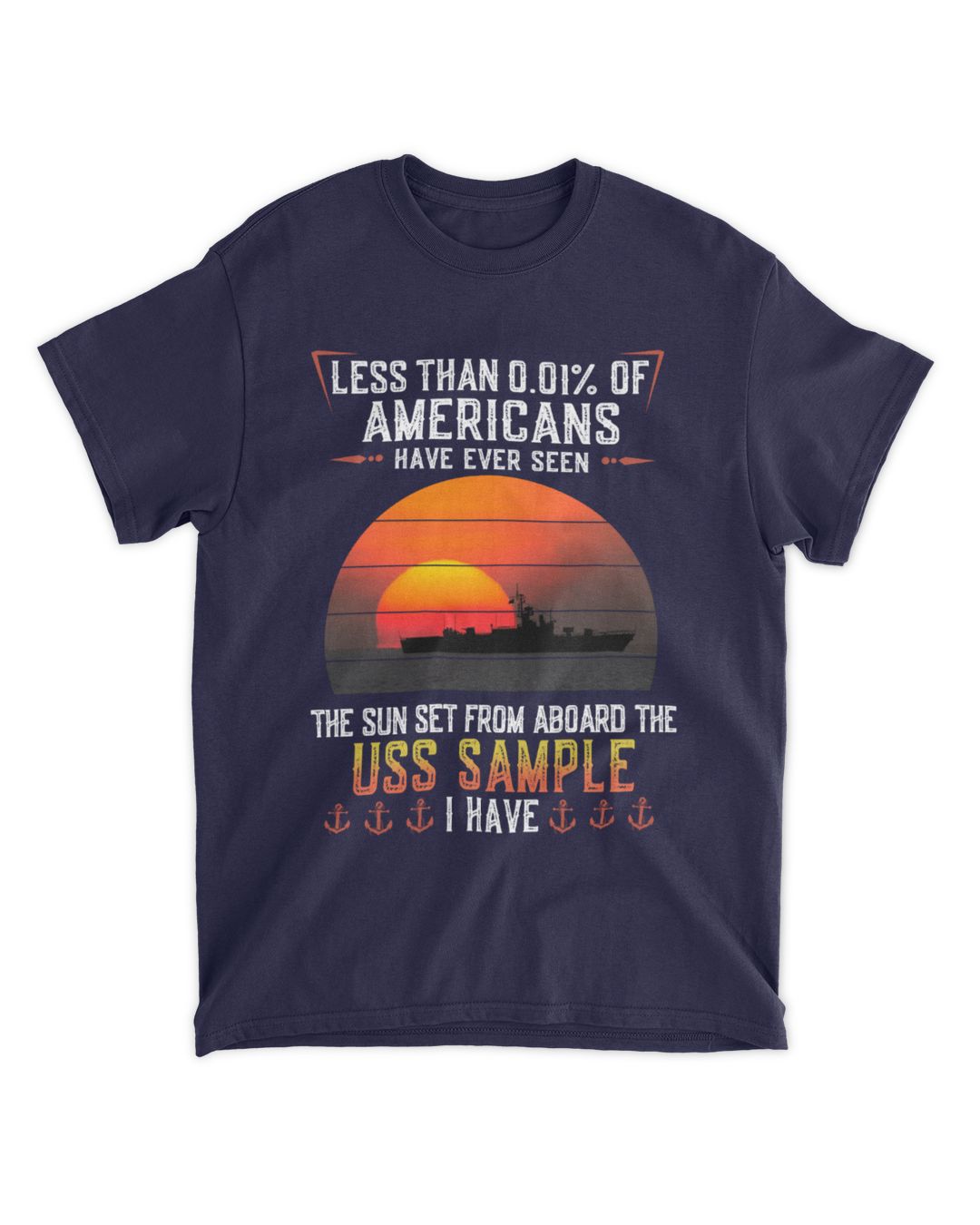 USS Sample (DE FF 1048) Unisex Standard T-Shirt