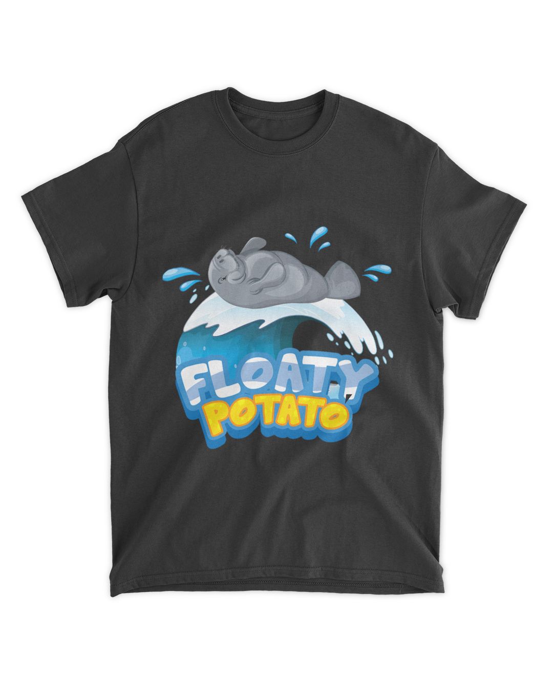 Cute Manatee Save the Floaty Potatoes Unisex Standard T-Shirt