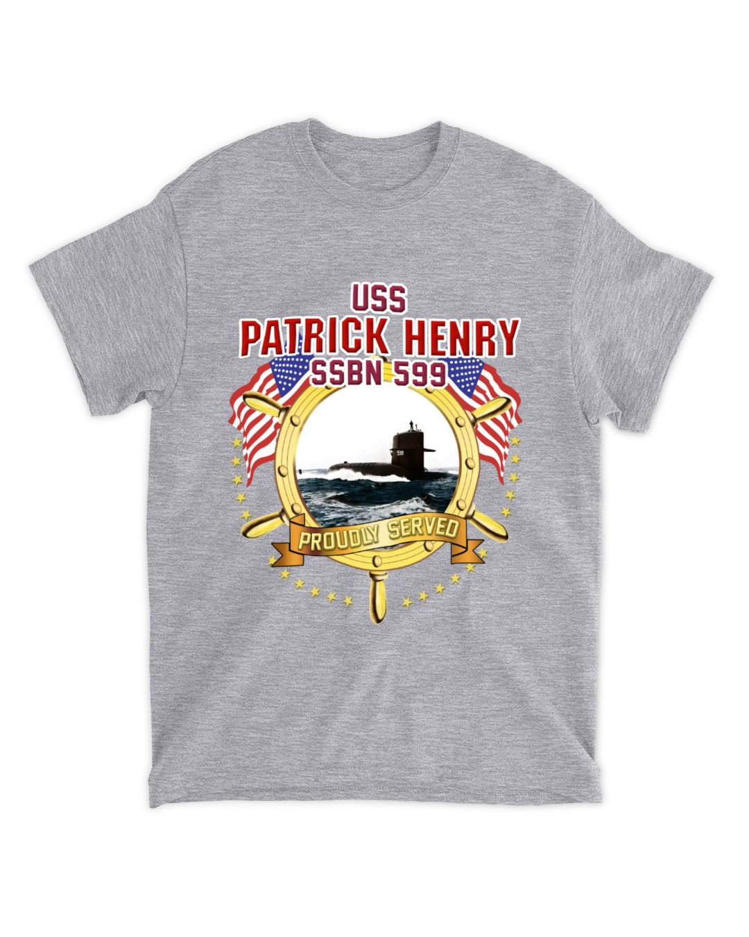 USS Patrick Henry (SSBN 599) Unisex Standard T-Shirt