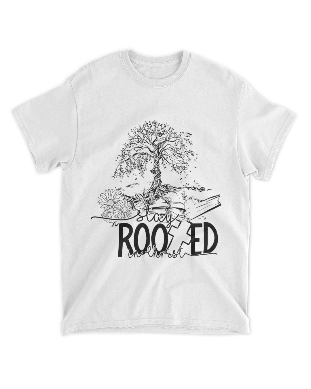 Retro Jesus Cross Stay Rooted In Christ Christian Religious Unisex ...